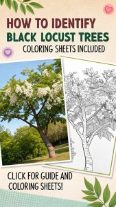 How to Identify Black Locust Trees - [Coloring Sheets Included ...