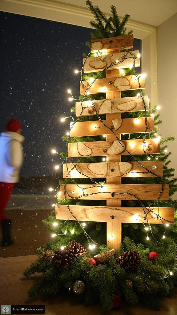 17 Easy Pallet Christmas Tree Ideas - Silent Balance