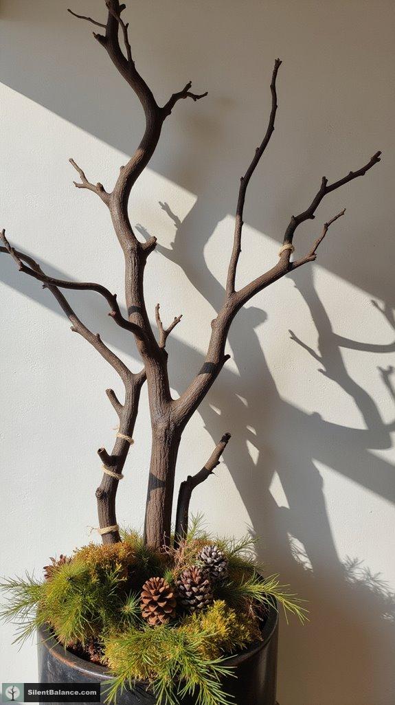 113 Elegant Woodland Branch Wall Art Ideas - Silent Balance