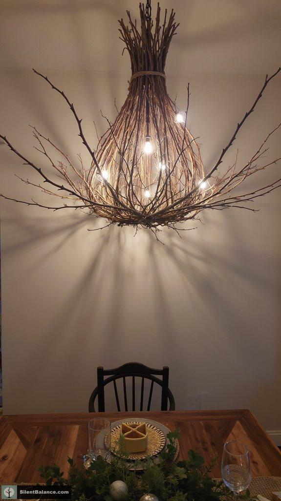 7 Enchanting Twig Chandelier Centerpieces For Home - Silent Balance