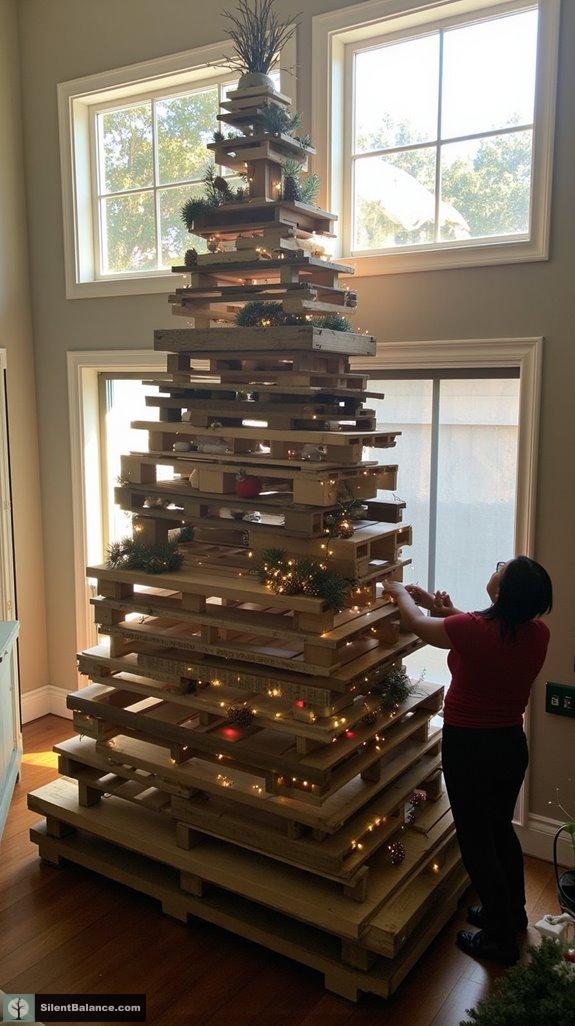 17 Easy Pallet Christmas Tree Ideas - Silent Balance