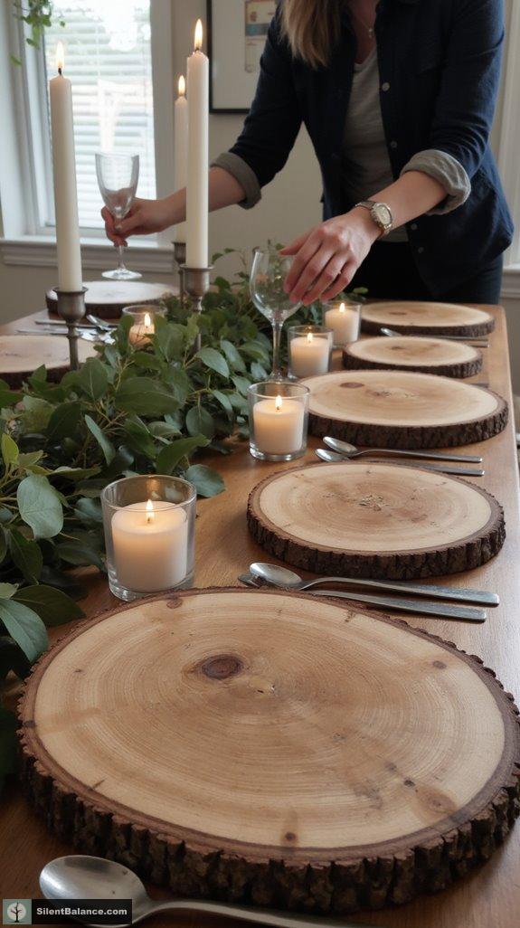 22 Modern Tree Slice Art Ideas - Silent Balance